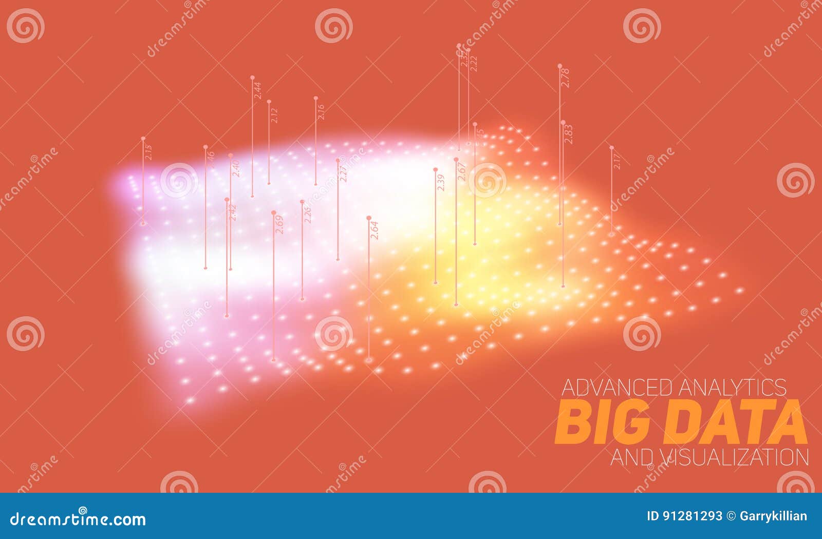 Big Data Plot Colorful Visualization. Futuristic Infographic ...