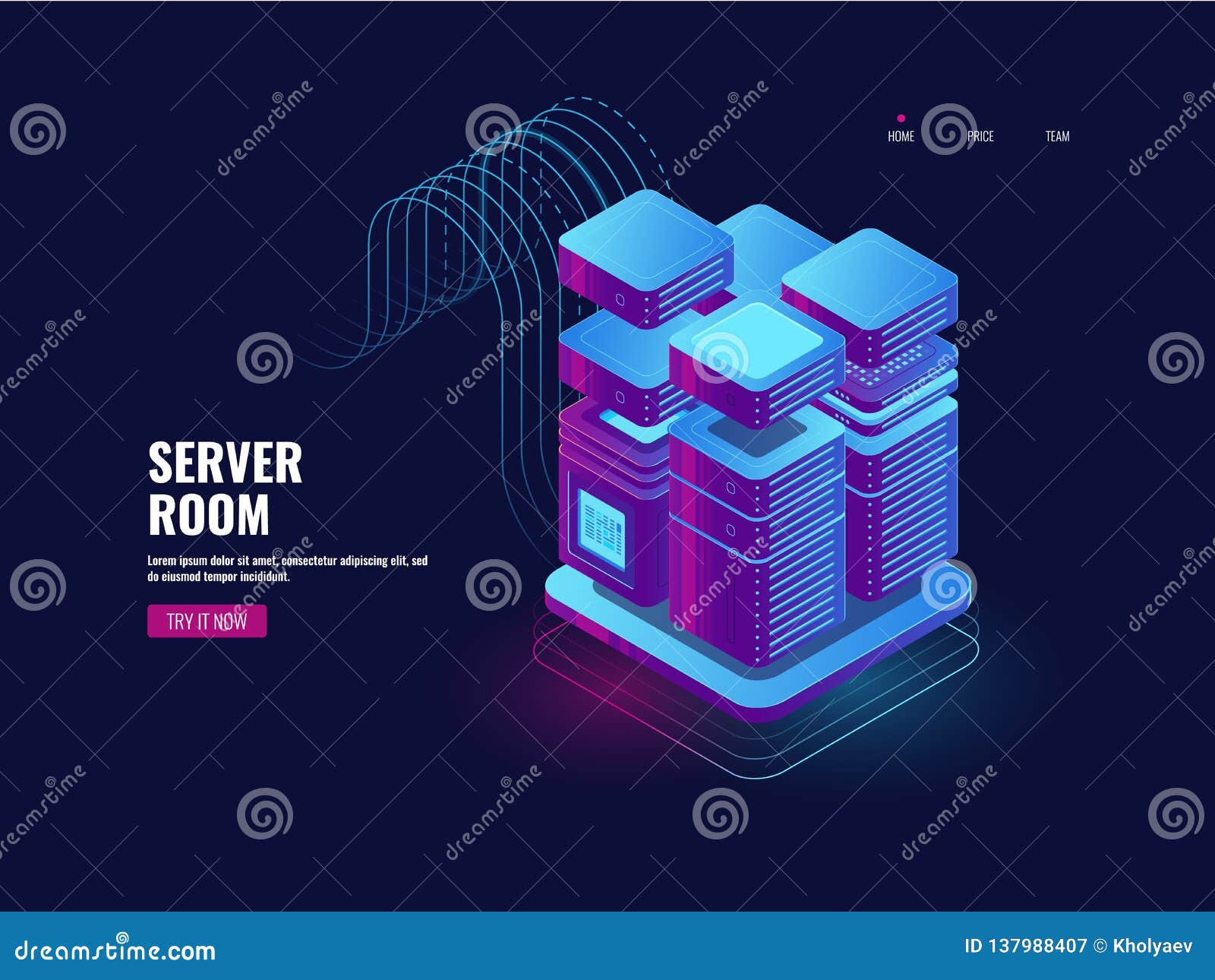 System Server Line Icons Collection. Scalability, Reliability, Efficiency, Performance ...