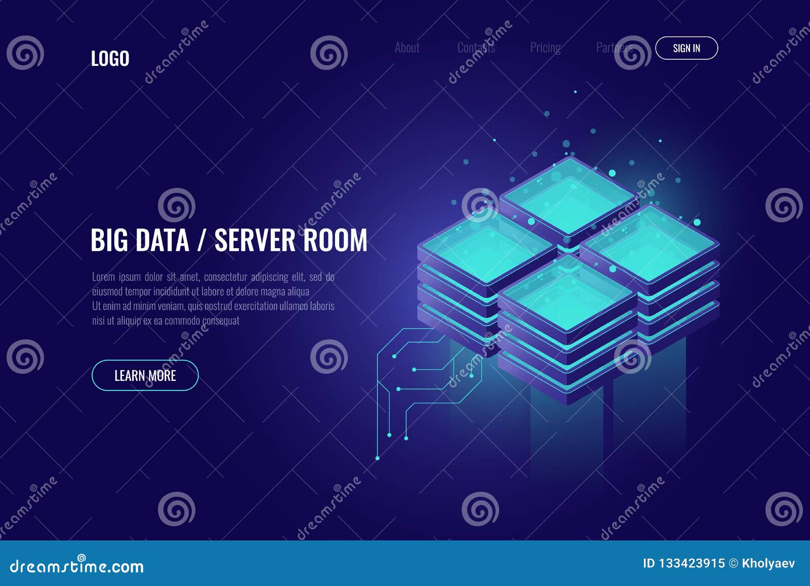 Big Data Processing, Element of Digital Technology, Server Room Rack ...