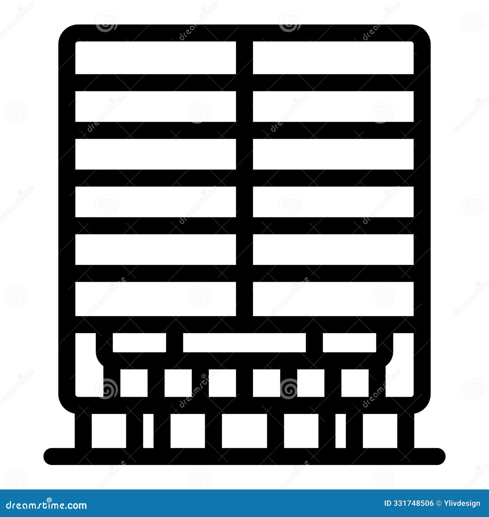 Big Data Processing Using Modern Server Rack Icon Stock Vector ...