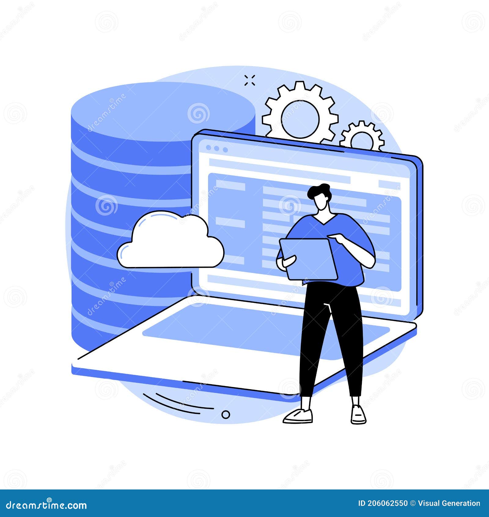 Big Data Programming Abstract Concept Vector Illustration. Stock Vector ...