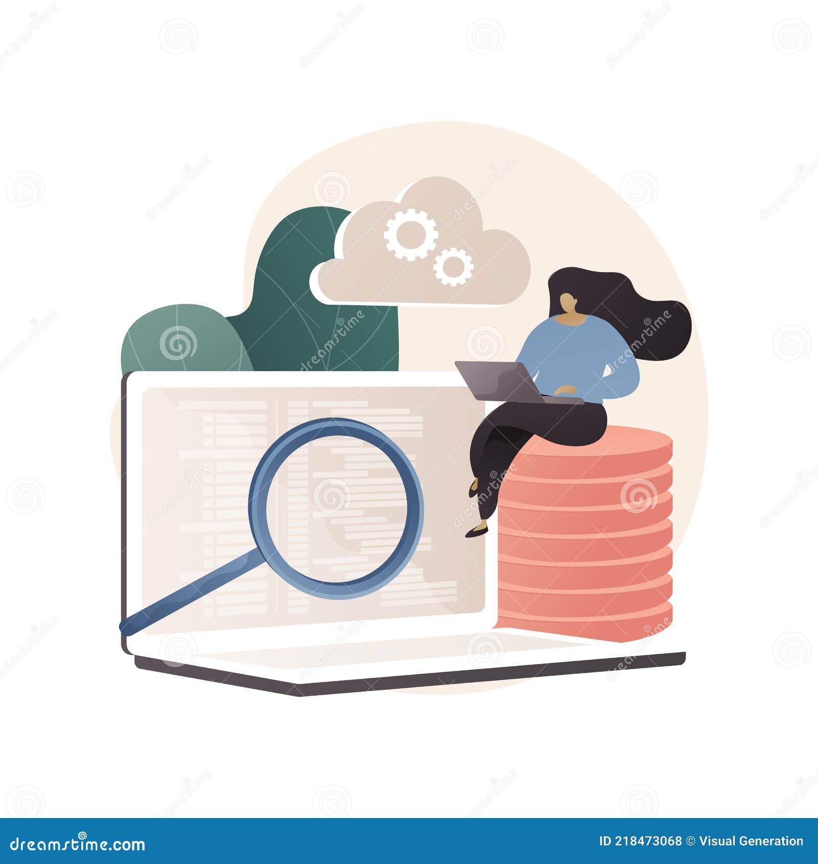 Big Data Programming Abstract Concept Vector Illustration. Stock Vector ...