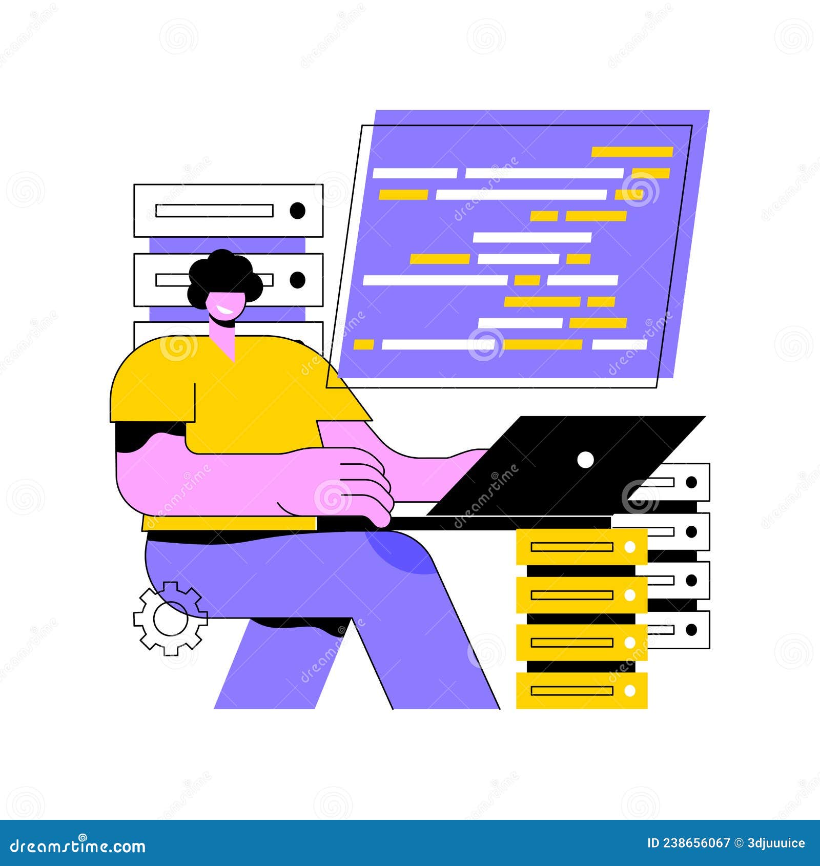 Big Data Programming Abstract Concept Vector Illustration. Stock Vector - Illustration of modern ...