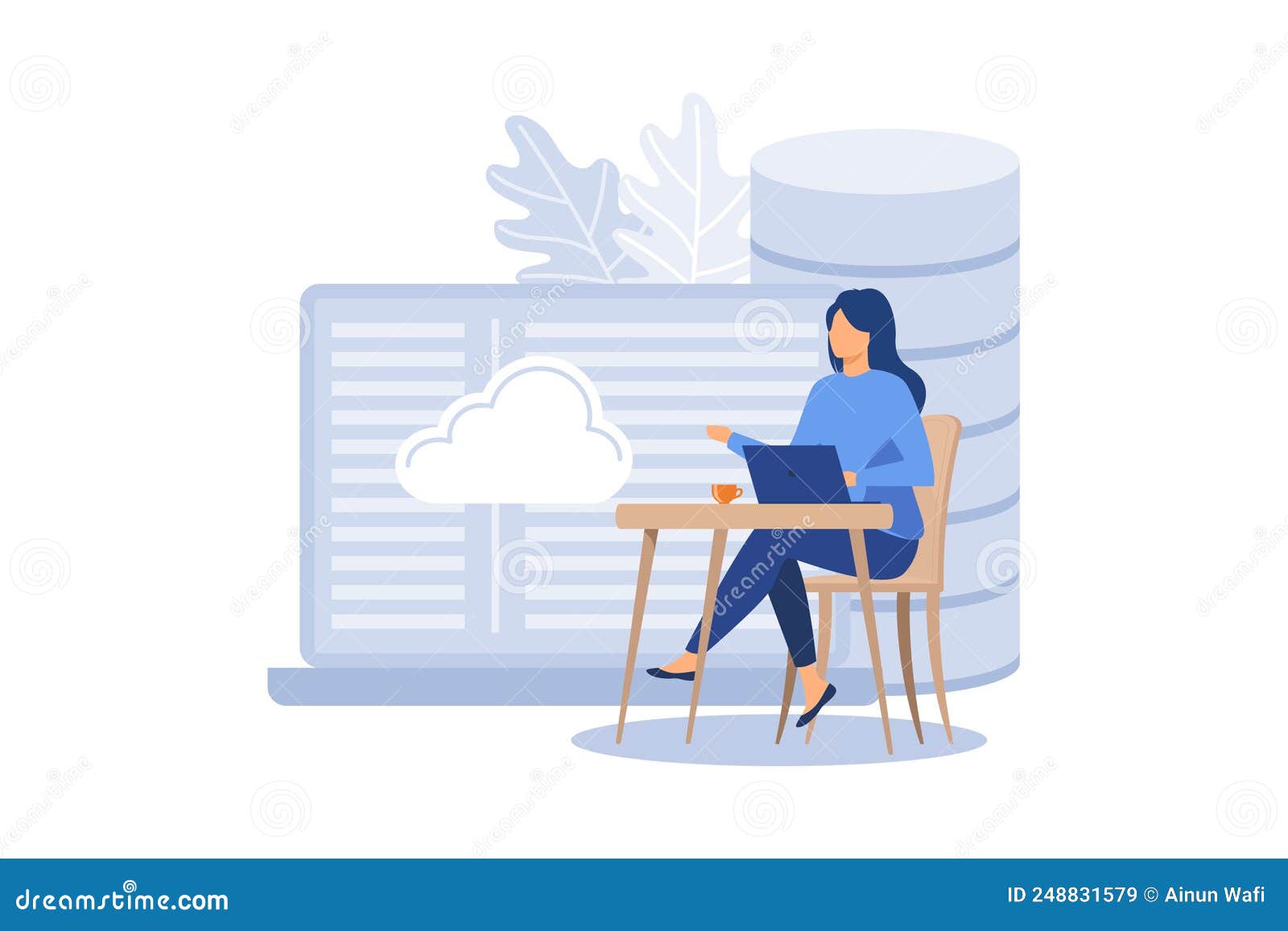 Big Data Programming Abstract Concept Vector Illustration. Stock Vector ...