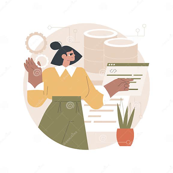 Big Data Programming Abstract Concept Vector Illustration Stock Vector - Illustration of flat ...
