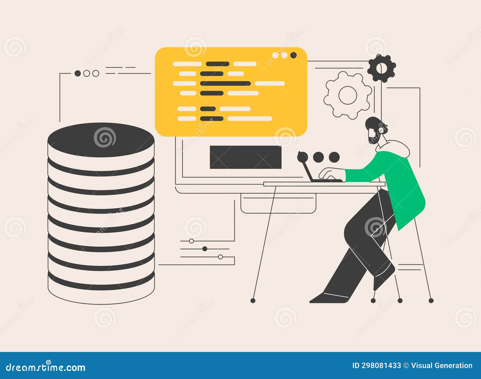 Big Data Programming Abstract Concept Vector Illustration. Stock Vector - Illustration of ...