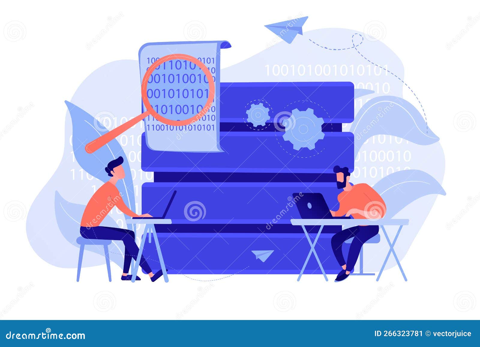 Big Data Programming Concept Vector Illustration Stock Vector ...