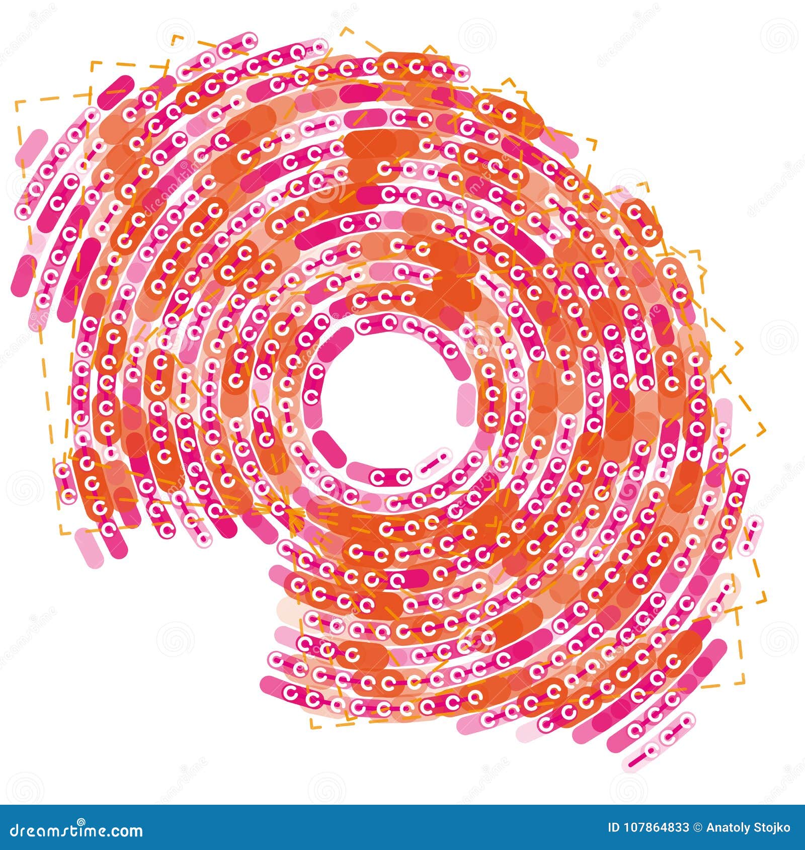 Big Data Radial Visualization. Futuristic Infographic on White. Stock ...
