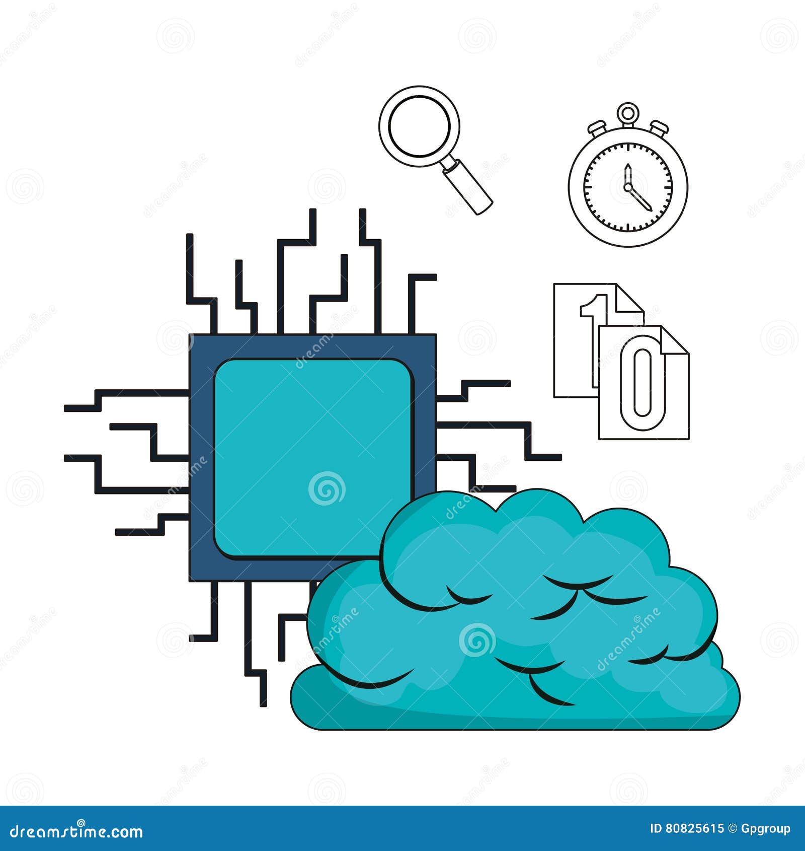 Big Data Related Icons Image Stock Vector - Illustration of organize ...