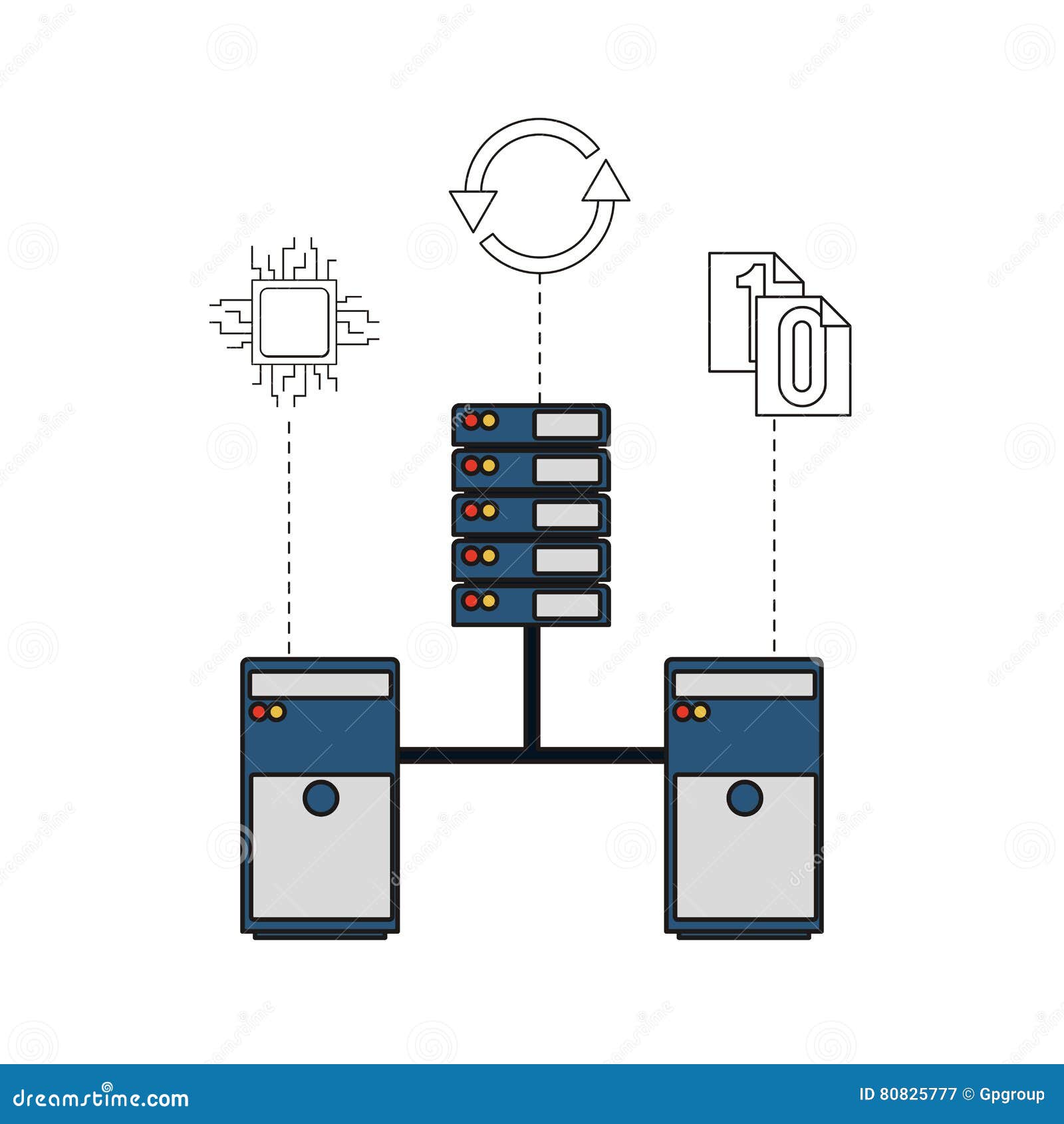 Big Data Related Icons Image Stock Vector - Illustration of safe ...