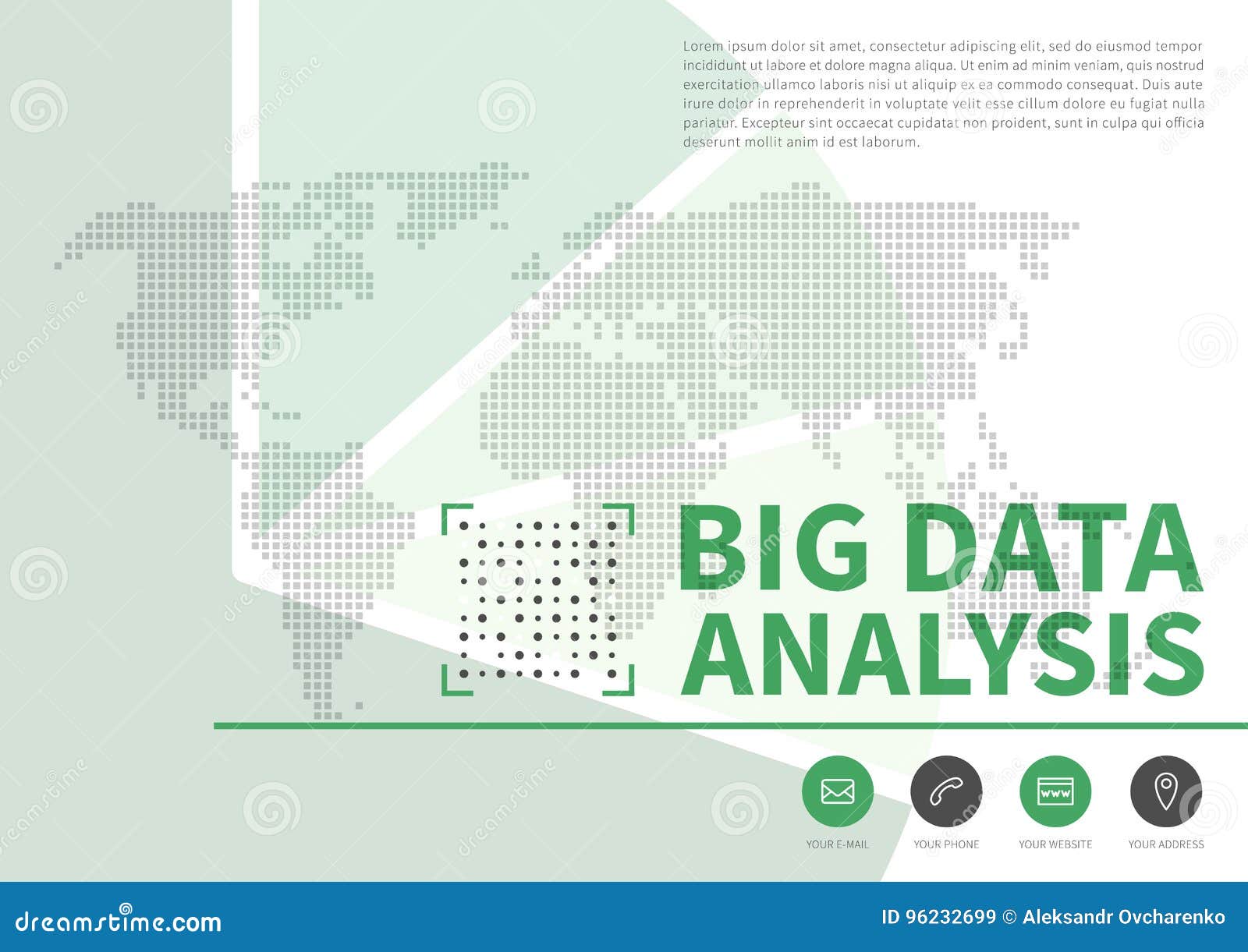 Big Data Report Cover Vector Illustration Stock Vector - Illustration ...