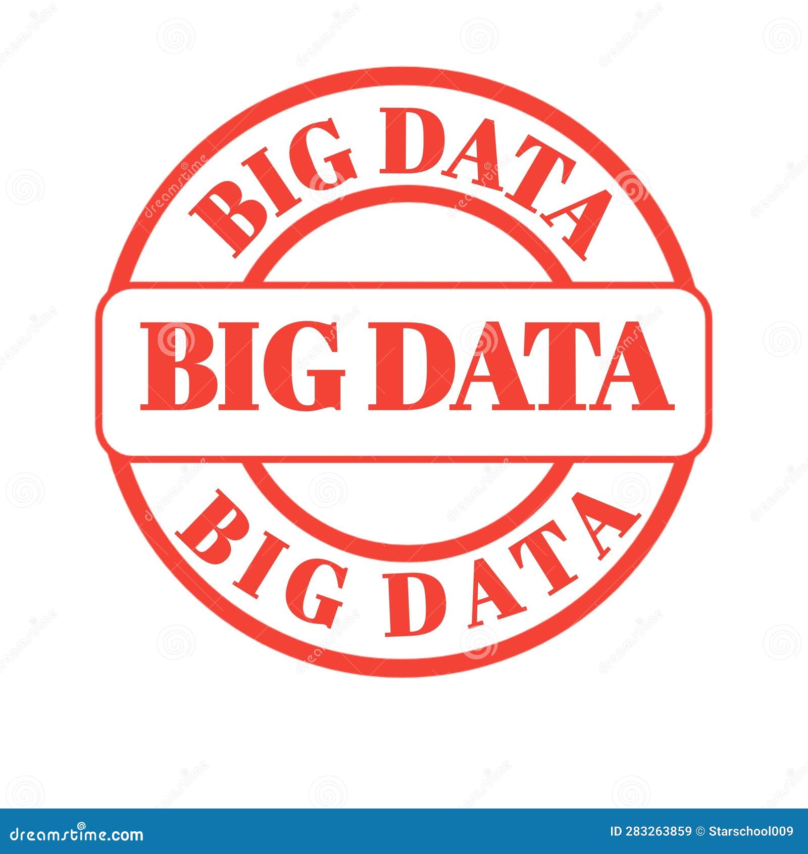 BIG DATA Round Shape Style Stamp. Stock Illustration - Illustration of ...
