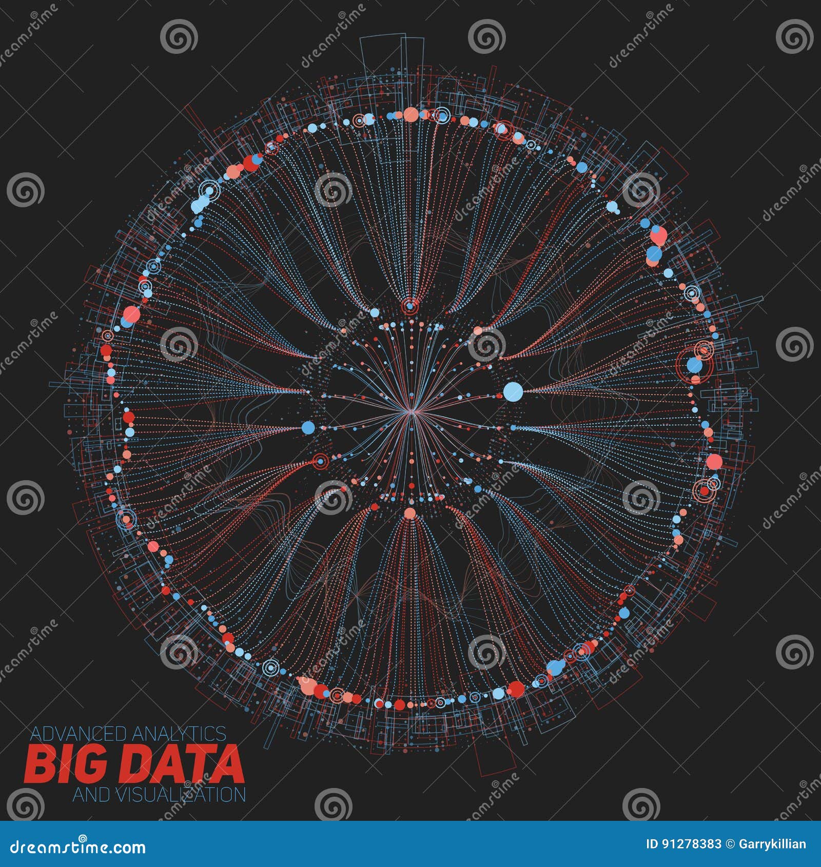 Big Data Round Visualization. Futuristic Infographic. Information ...