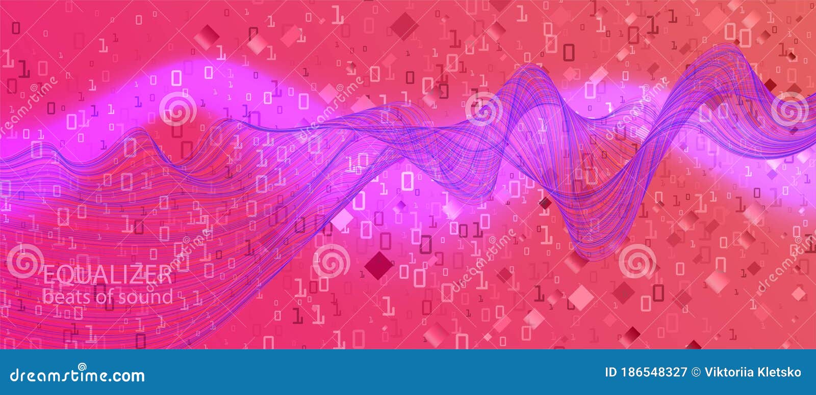 Big Data Sales Vector Presentation. Digital Equalizer Slide. Matrix ...