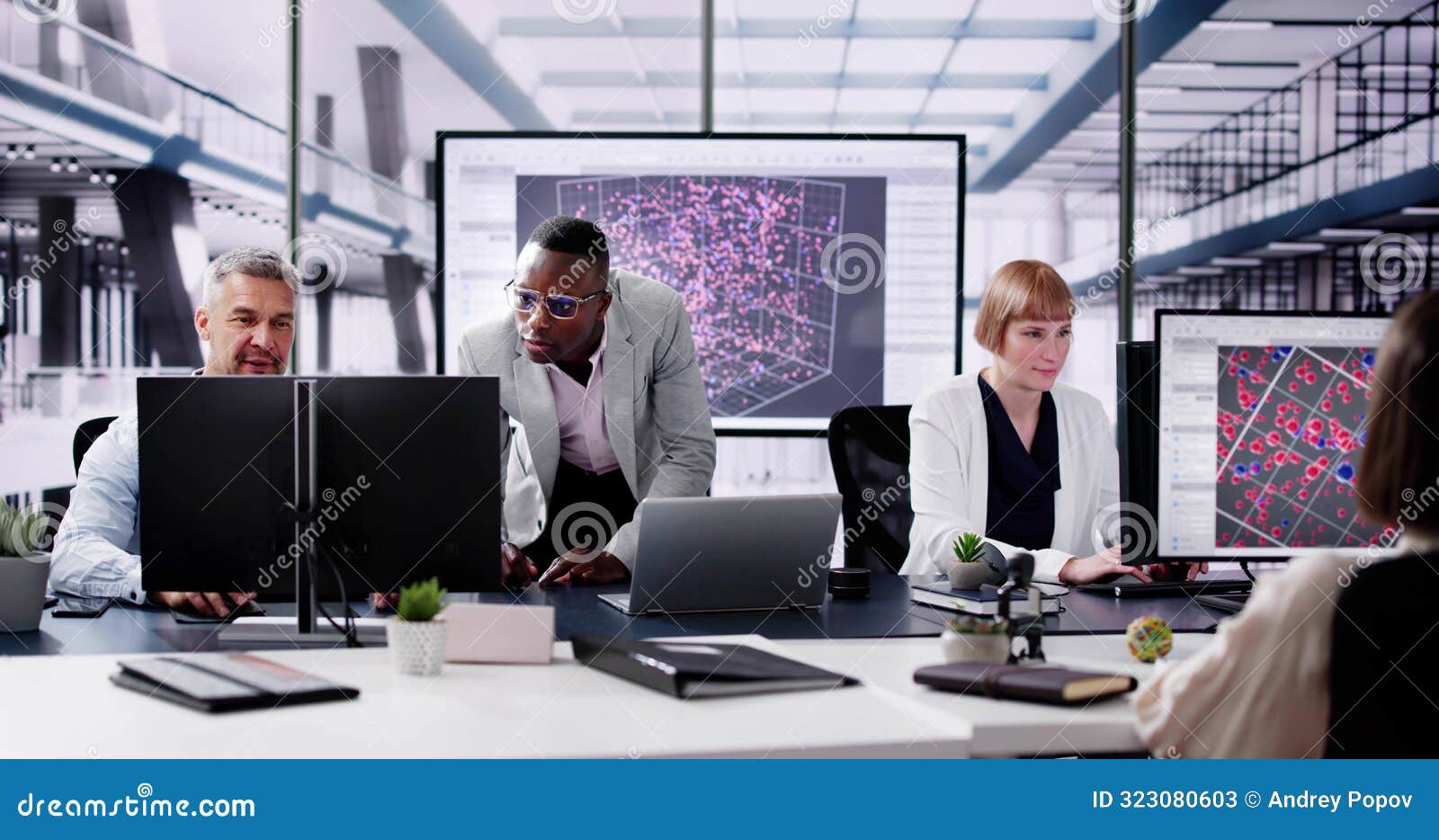 Big Data Science on Desktop Computer Stock Image - Image of server ...