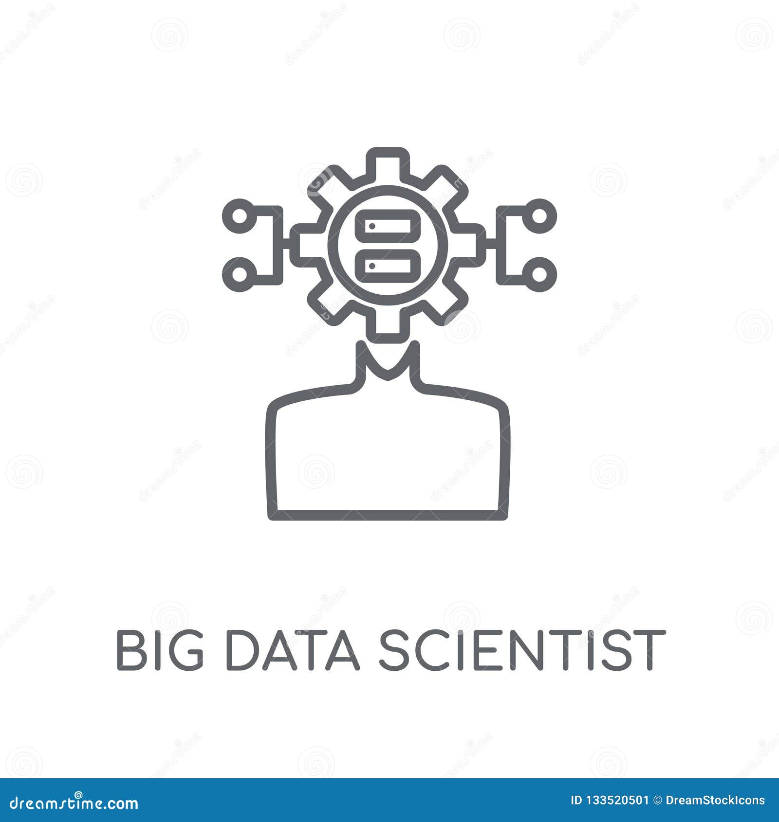 Big Data Scientist Linear Icon. Modern Outline Big Data Scientis Stock ...