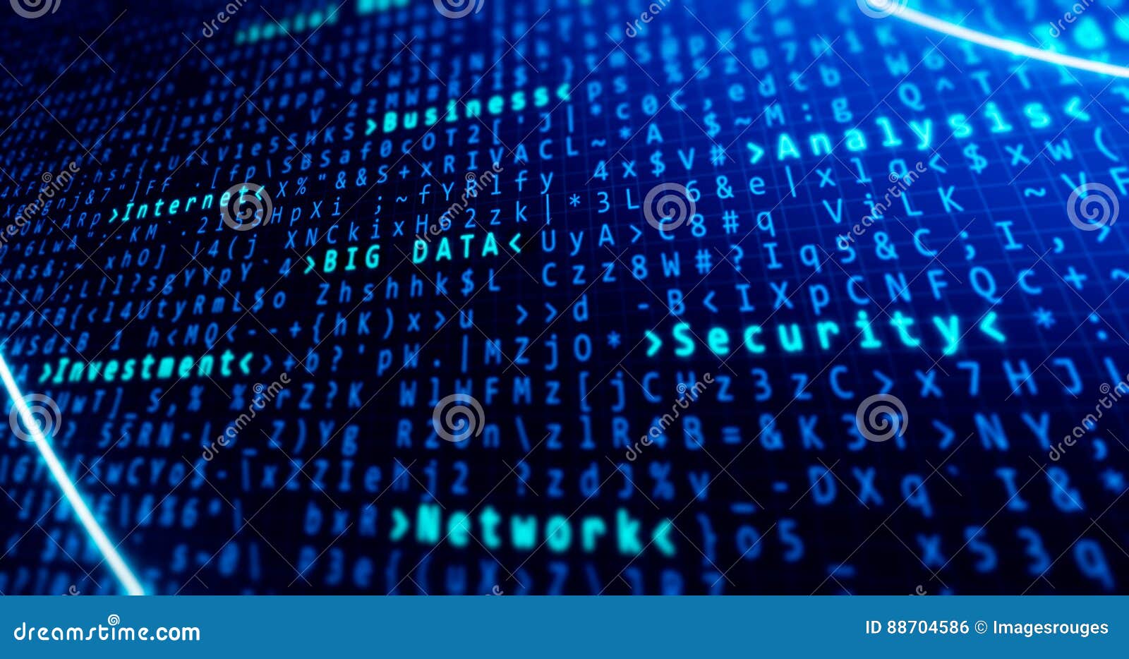 Big Data and Security Internet Stock Illustration - Illustration of ...