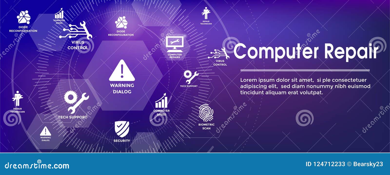 Security Maintenance Icon Set Vector Illustration | CartoonDealer.com ...