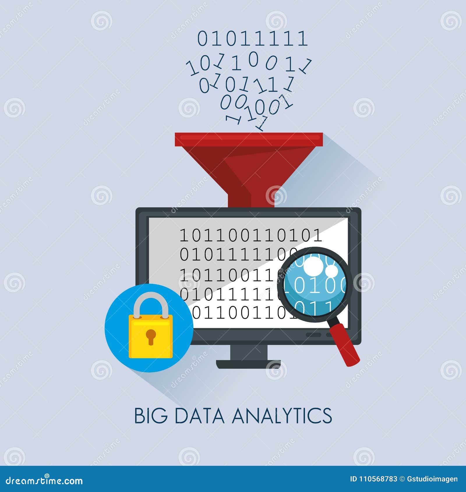 Big data set icons stock vector. Illustration of flat - 110568783