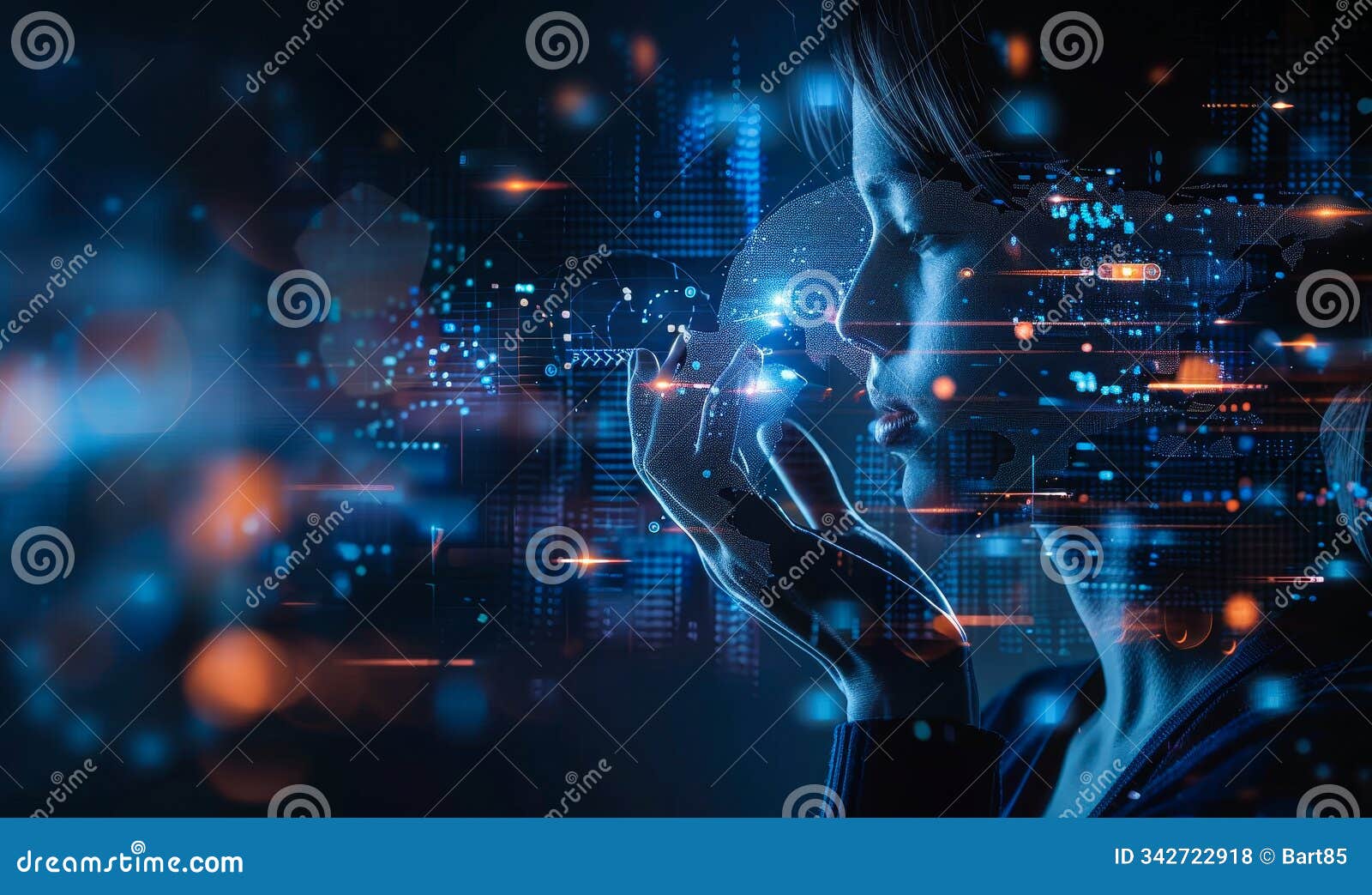 Big Data Solution High-Tech Software Engineers Developing AI Deep Learning Data Engineering ...