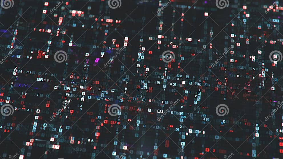 Big data sorting 3D render stock illustration. Illustration of datum ...