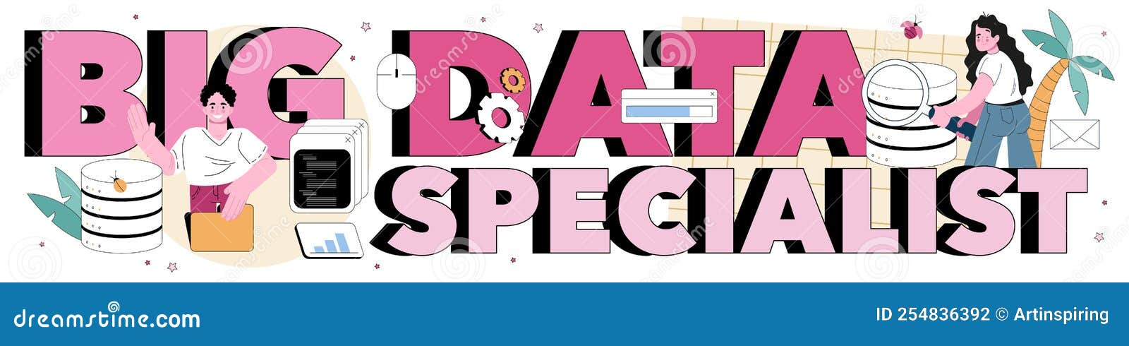 Big Data Specialist Typographic Header. Big Data Analytics ...