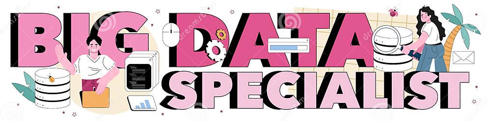 Big Data Specialist Typographic Header. Big Data Analytics ...