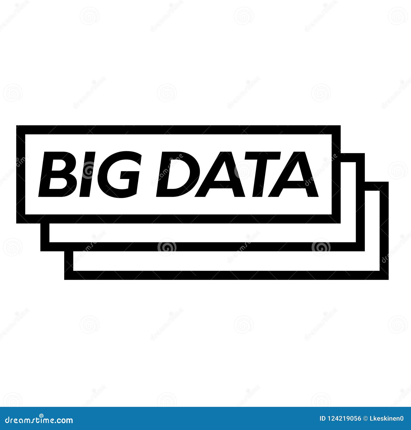 Big data stamp on white stock vector. Illustration of insignia - 124219056