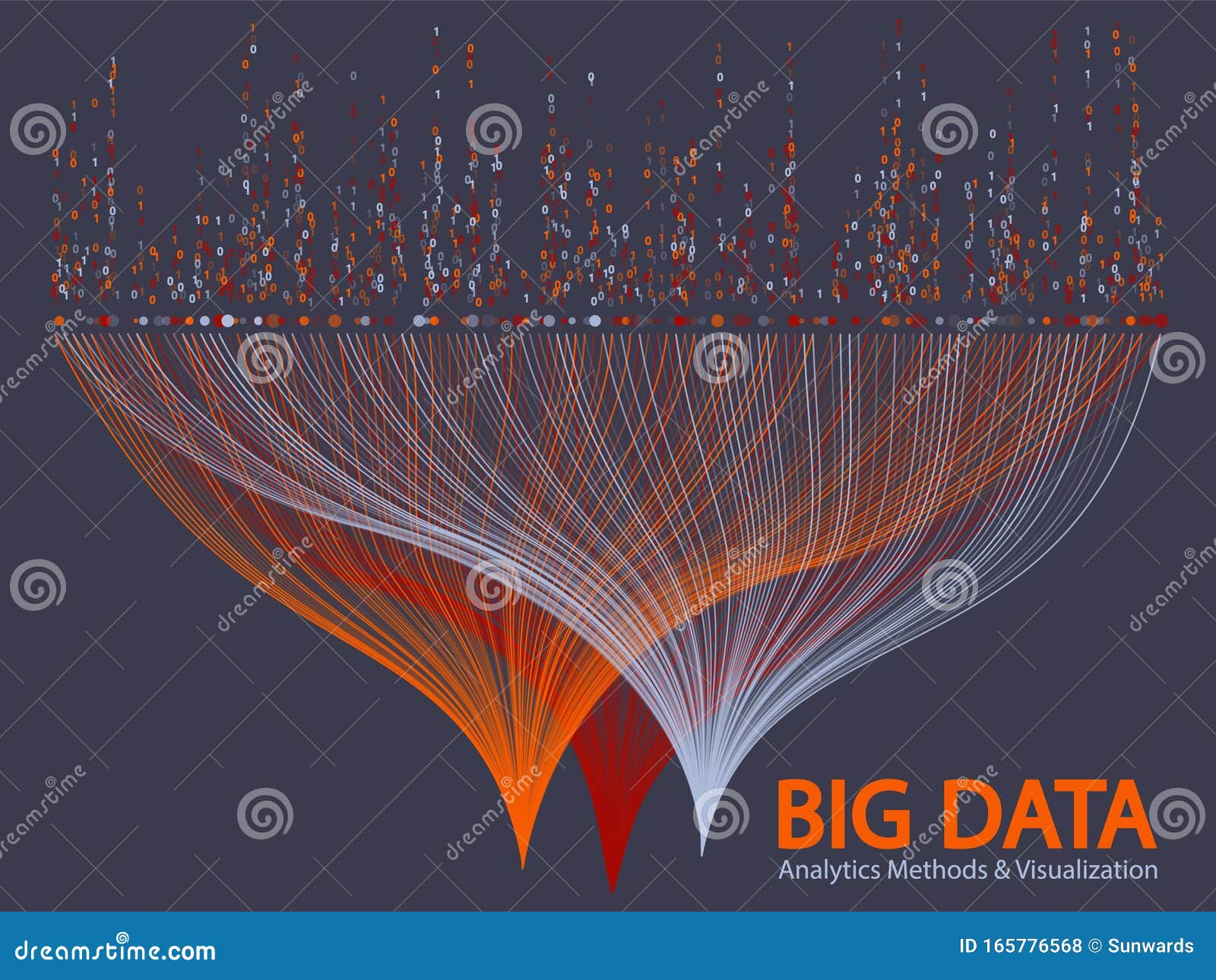 Big Data Visualization Concept Vector. Stock Vector - Illustration of ...