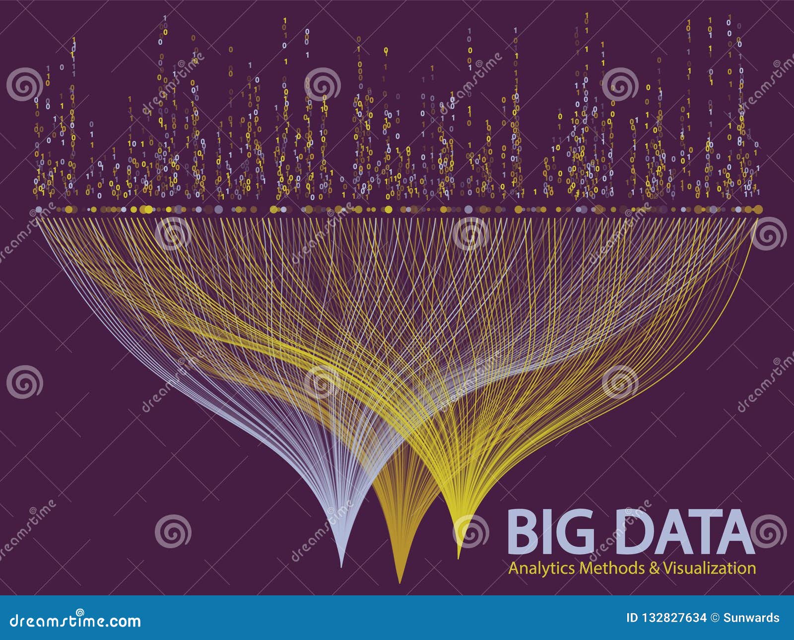 Big Data Visualization Concept Vector. Stock Vector - Illustration of ...