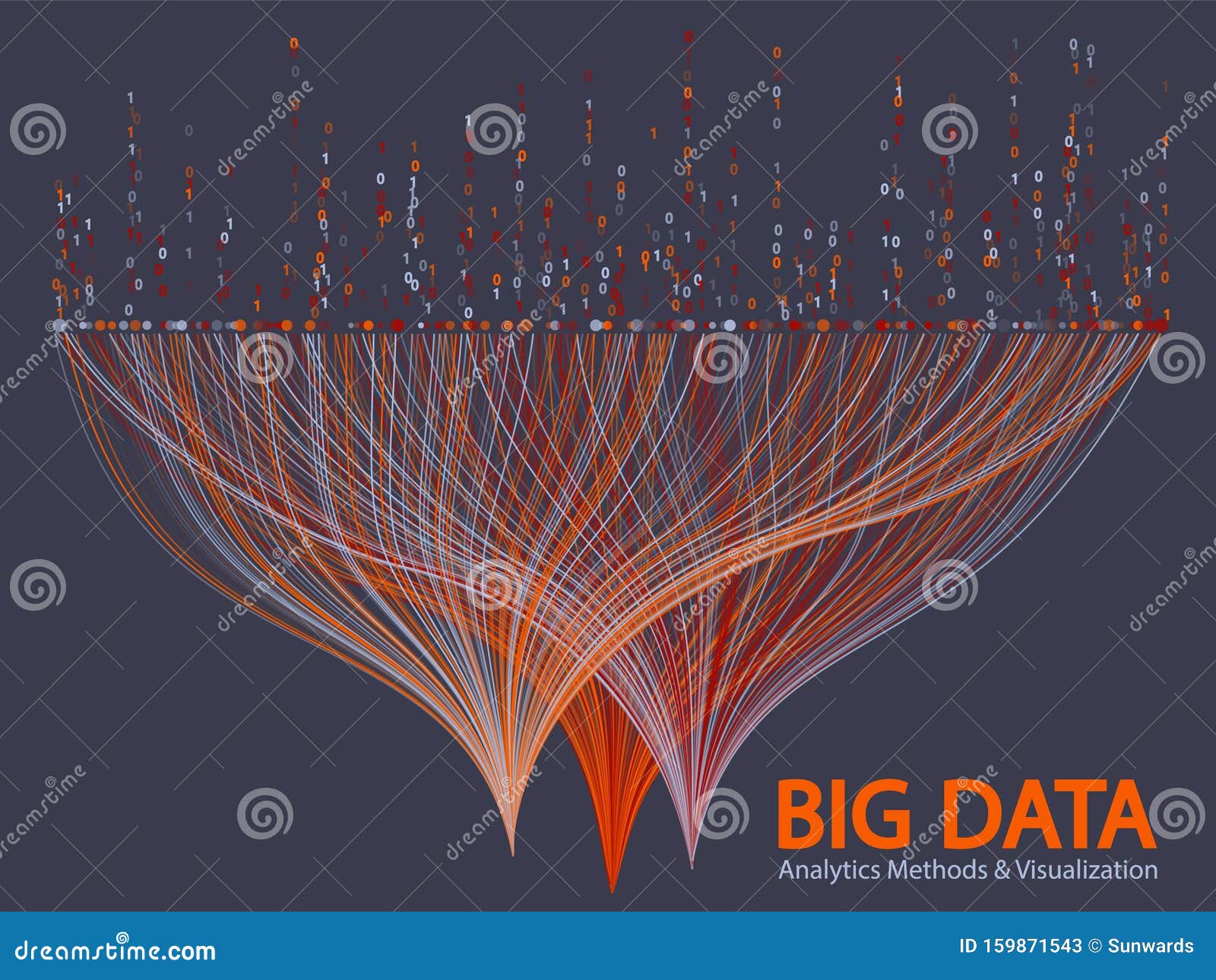 Big Data Visualization Concept Vector. Stock Vector - Illustration of numbers, strategy: 159871543