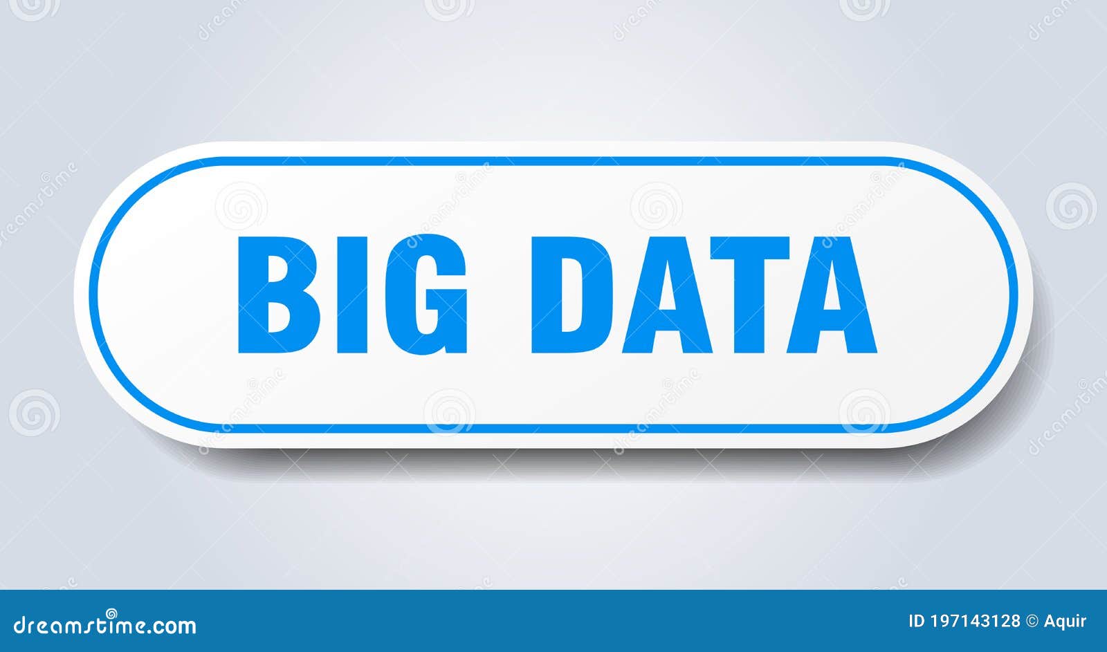 Big data sticker. stock vector. Illustration of paper - 197143128