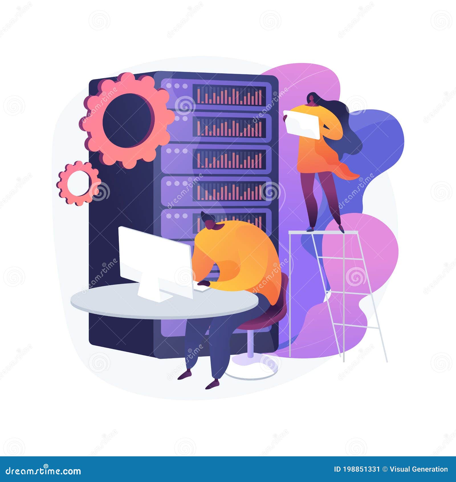 Big Data Storage Abstract Concept Vector Illustration. Stock Vector ...