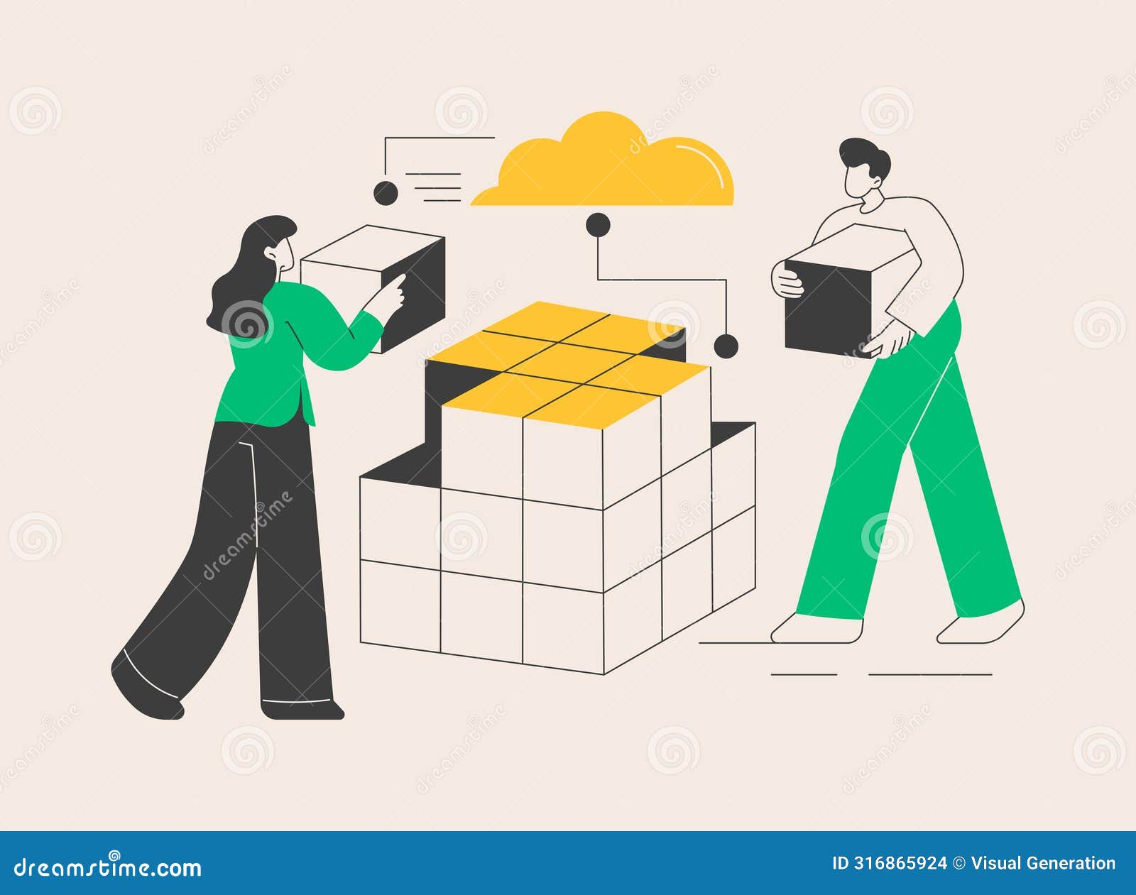 Big Data Storage Abstract Concept Vector Illustration. Stock Vector ...