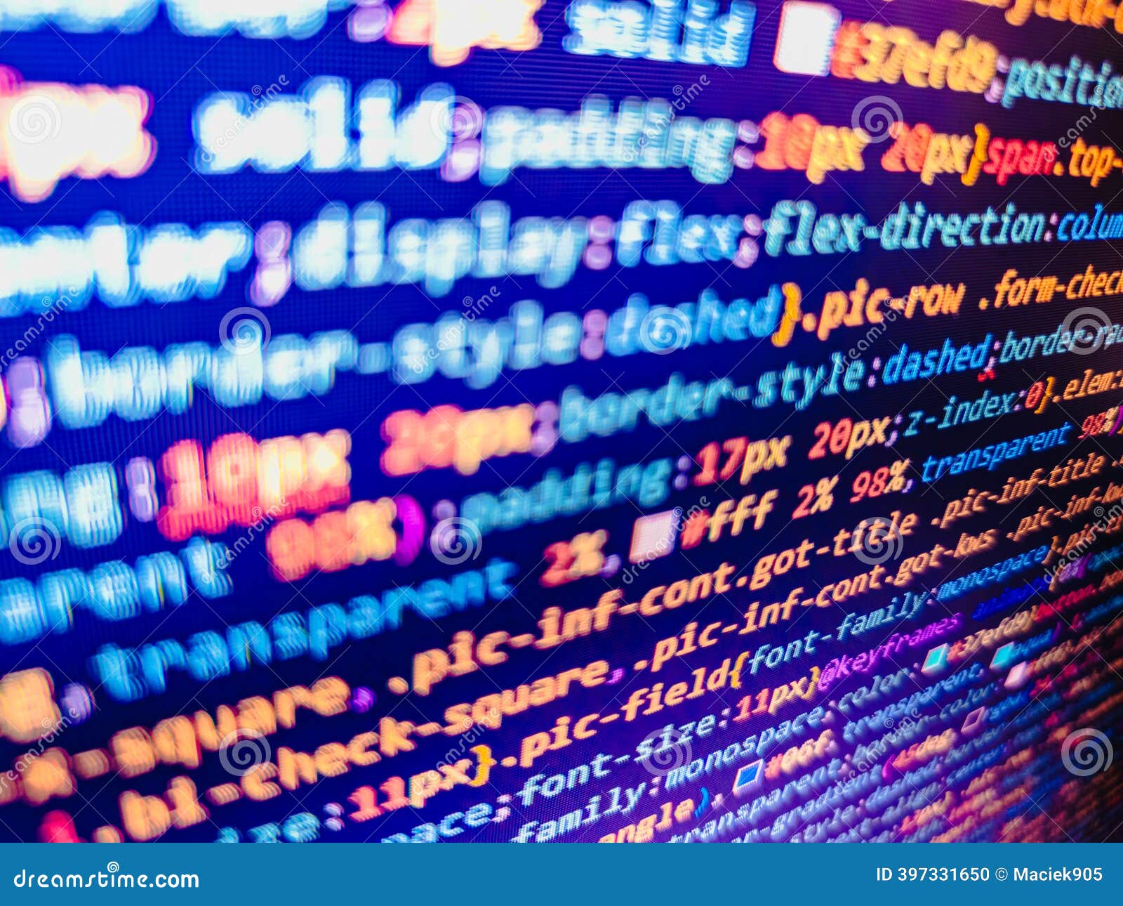 Application Web Source Code On Monitor. Writing Programming Code On Laptop. Information ...