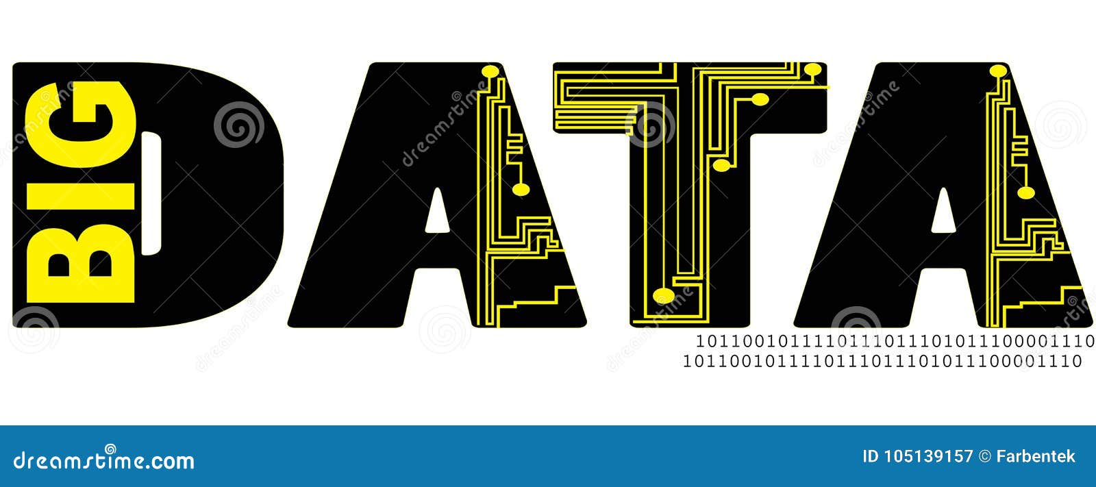 Big Data Word Text Logo Illustration. Stock Illustration - Illustration ...