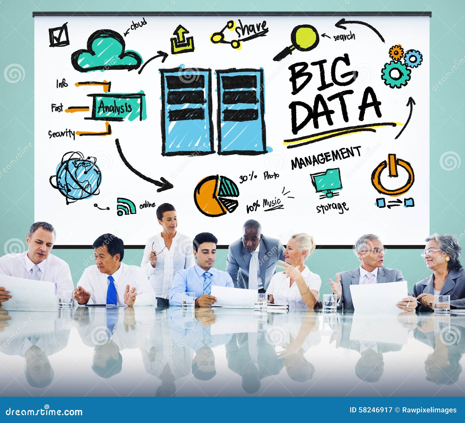 Big Data Storage Online Technology Database Concept Stock Image - Image ...