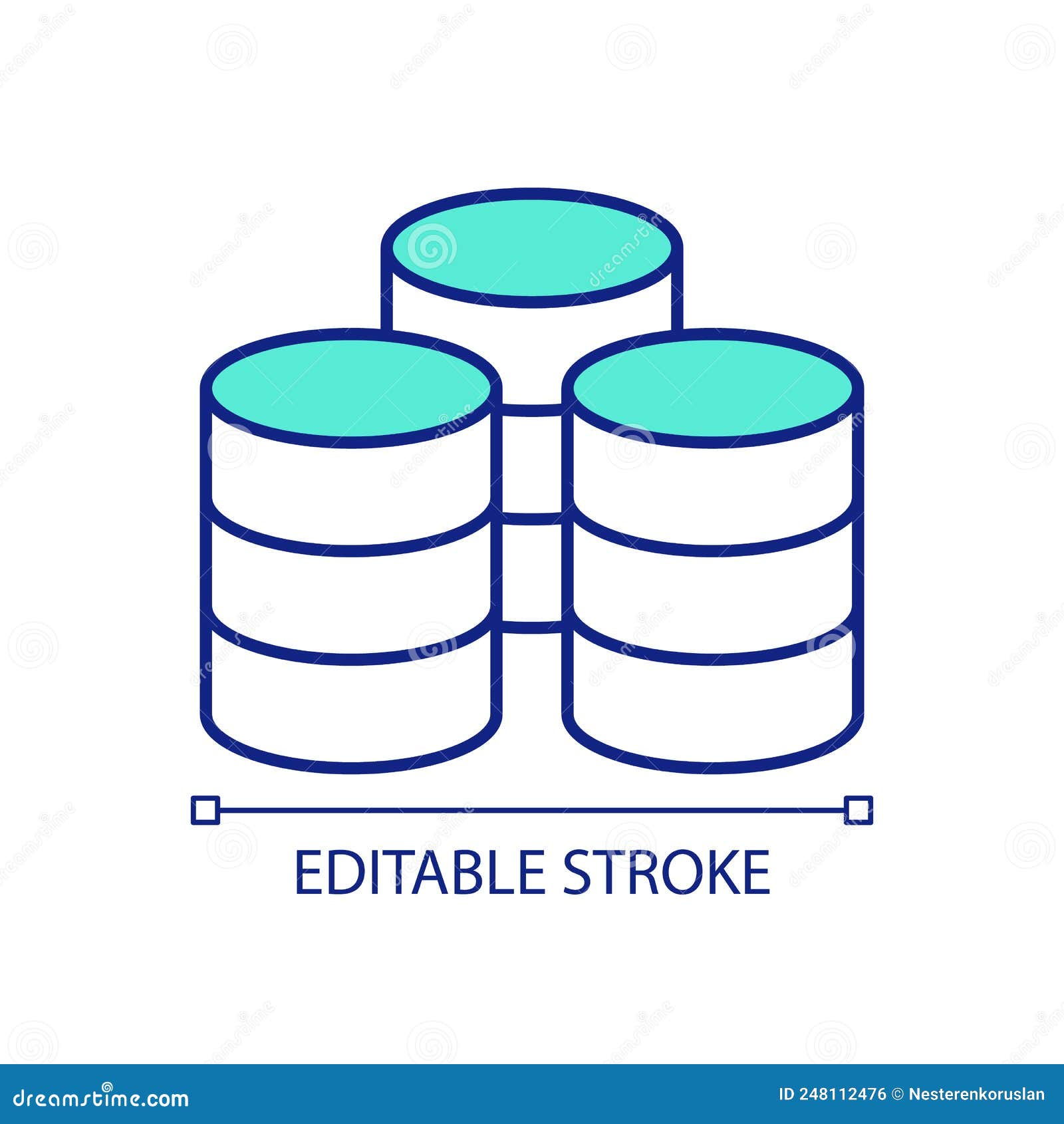 Big Data Storage RGB Color Icon Stock Vector - Illustration of line ...