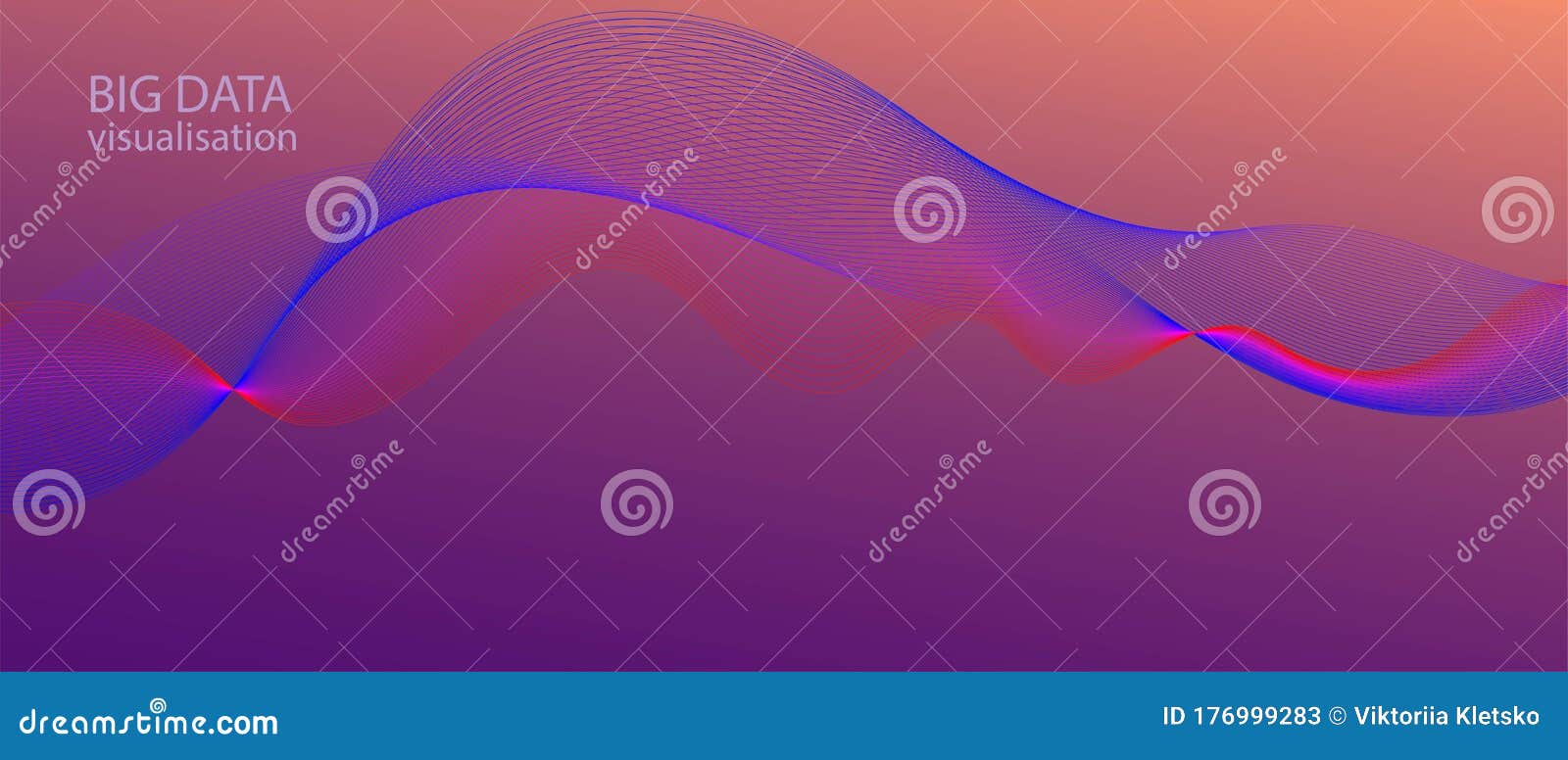 Big Data Stream Code Fractal Slide. Technology Wallpaper. Futuristic ...