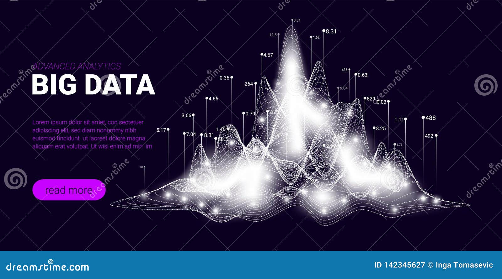 Big Data Stream Concept, Business Analytics. Stock Vector ...