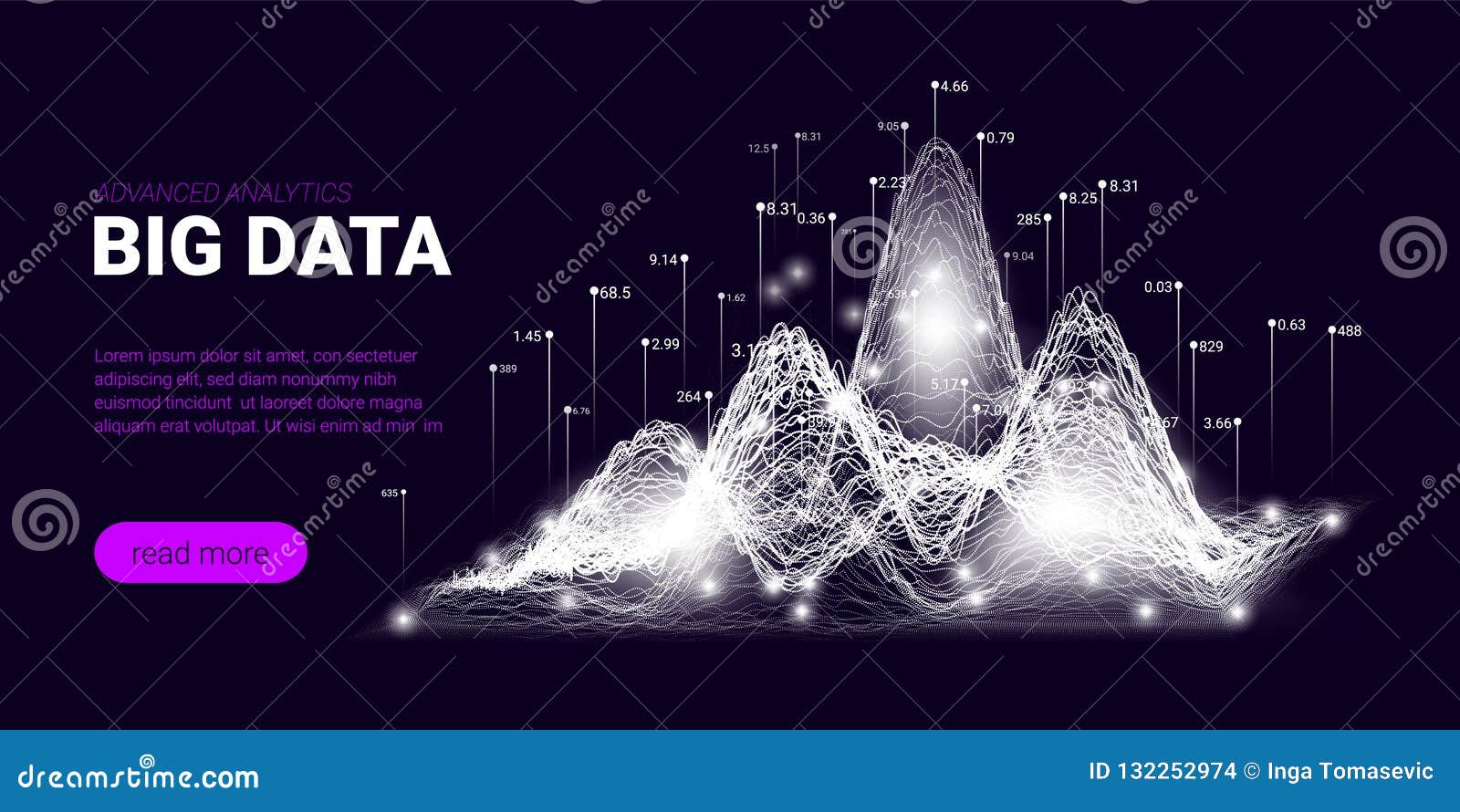 Big Data Stream Concept, Business Analytics. Stock Vector ...
