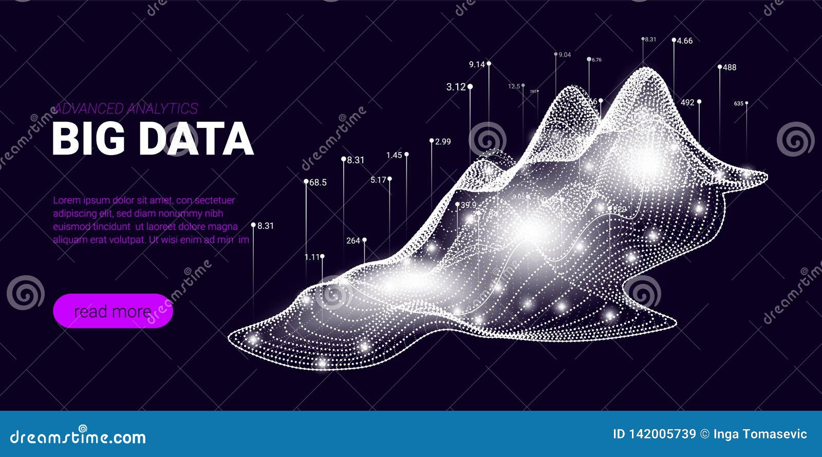 Big Data Stream Concept, Business Analytics. Stock Vector ...