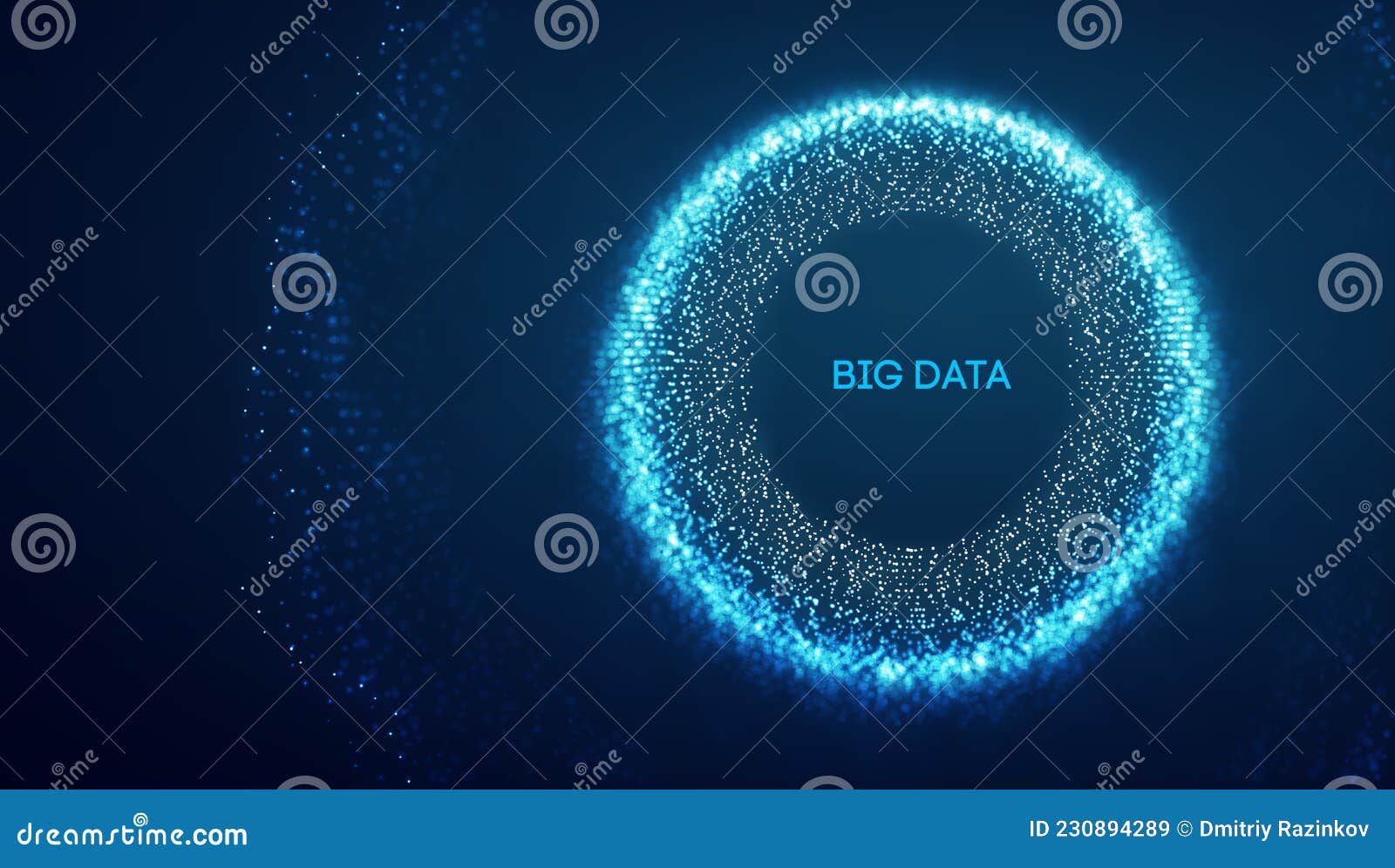 Big Data Technology Background. Binary Code Algorithms Deep Learning. Virtual Reality Analysis ...