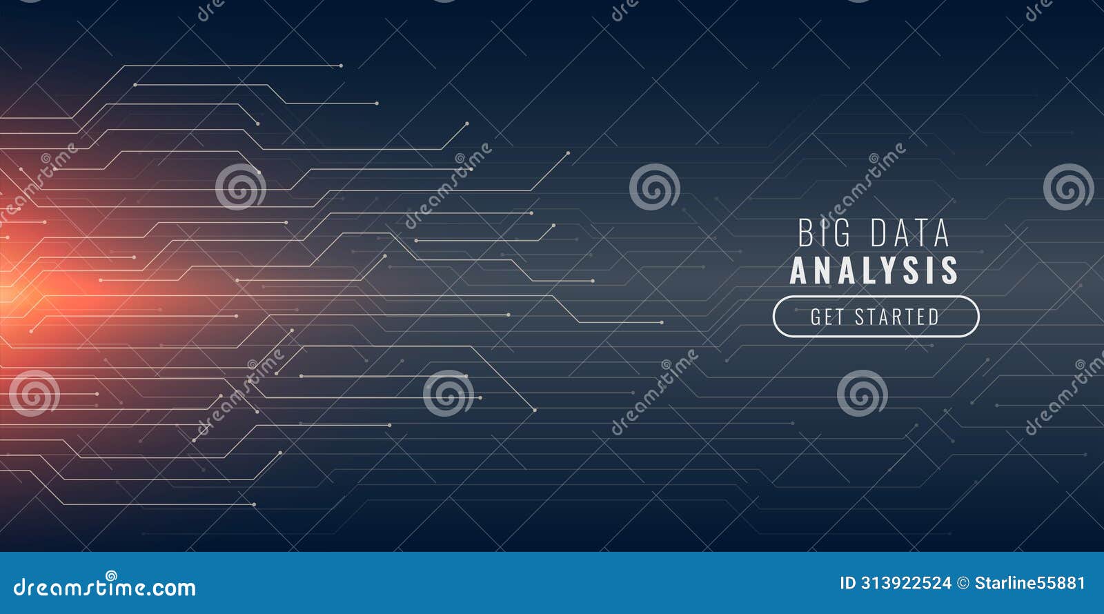 Big Data Technology Background with Circuit Lines Stock Vector ...