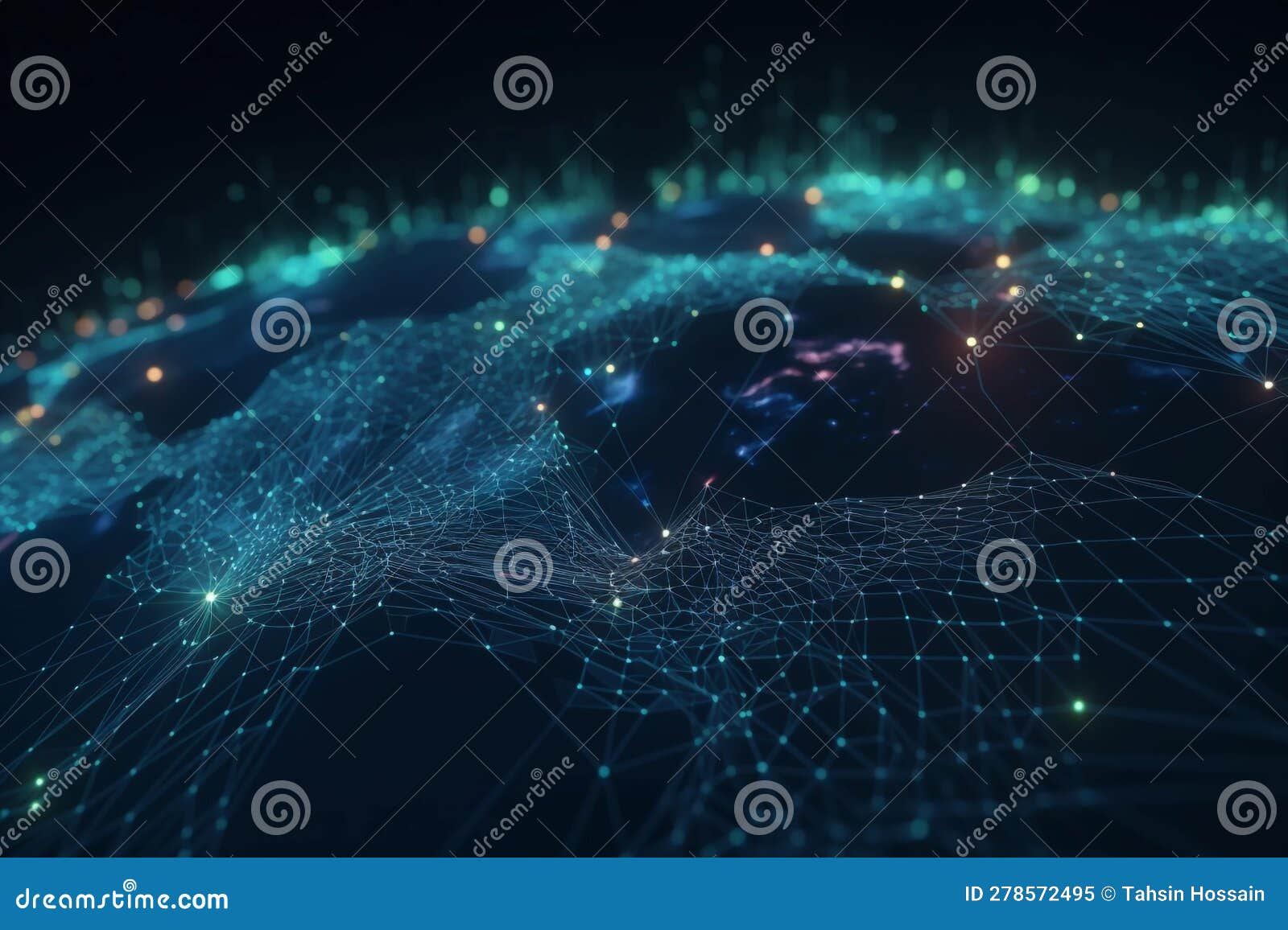 Big Data Technology Background with Internet Network Visualization, AI ...