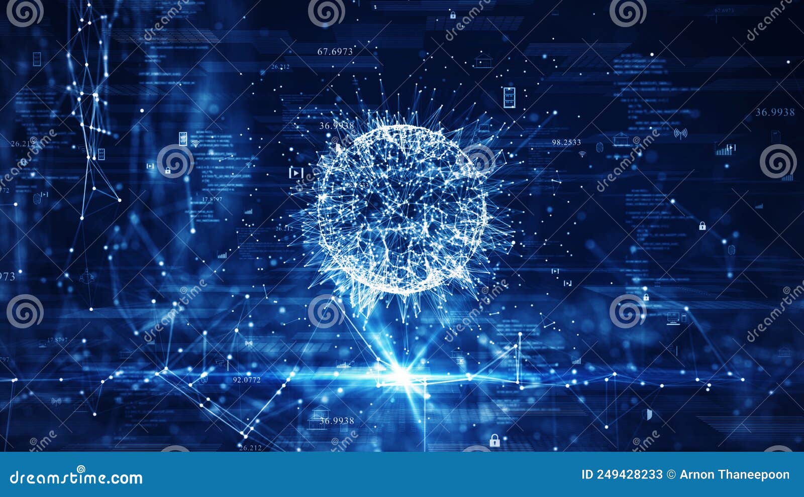 Big Data Technology Concept. Stock Illustration - Illustration of ...