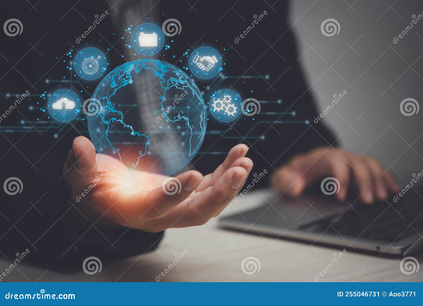 Big Data Technology Connect Global Internet Network Information ...