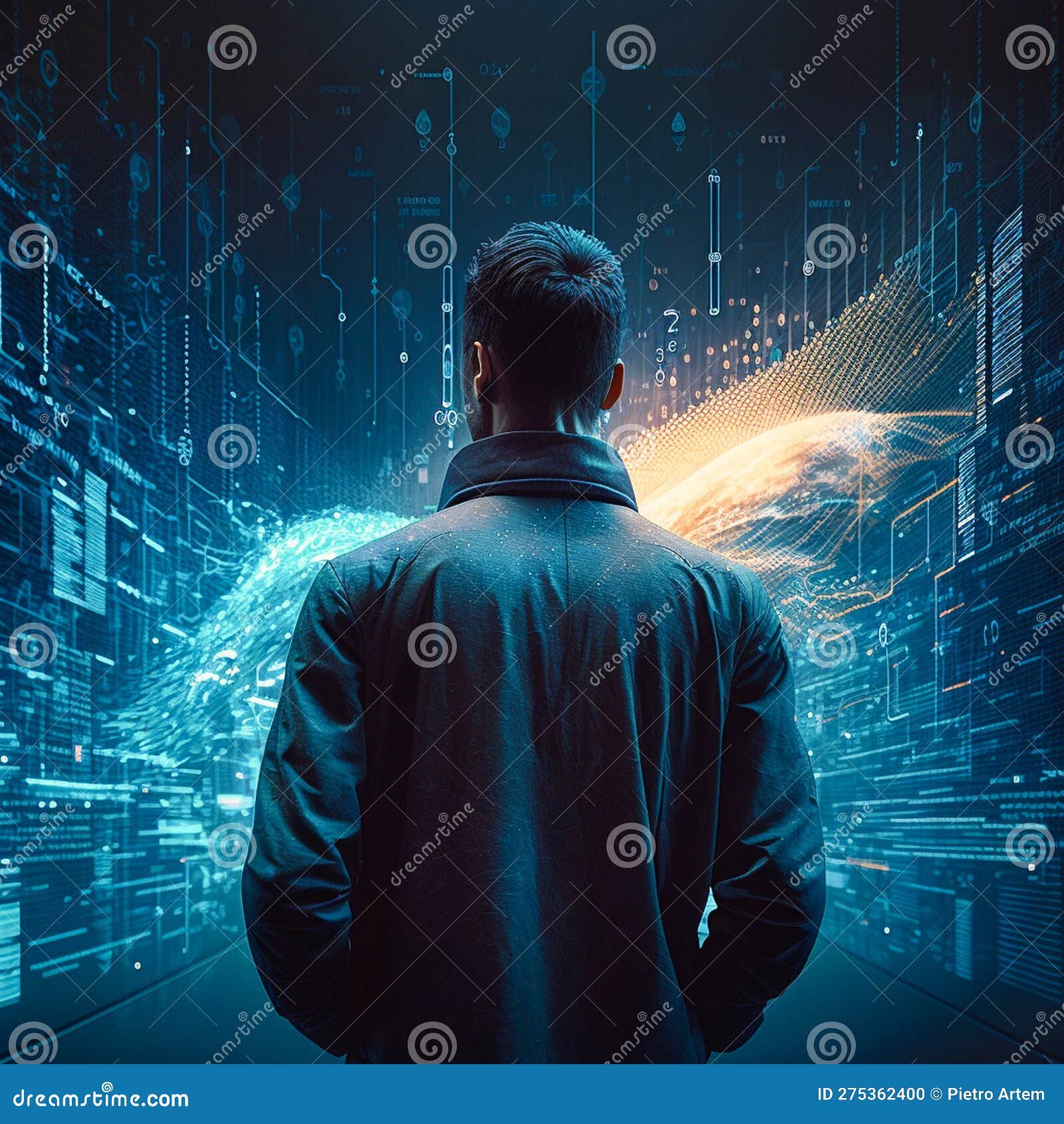 Big Data Technology and Data Science with Person, Generative AI Stock ...