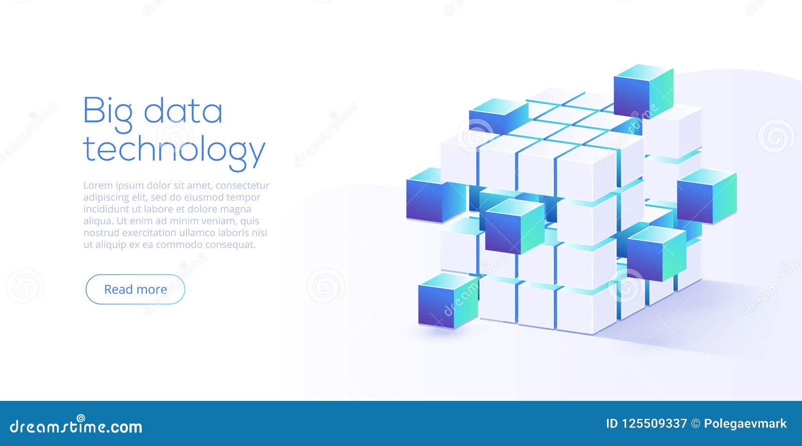Big Data Technology in Isometric Vector Illustration. Information ...