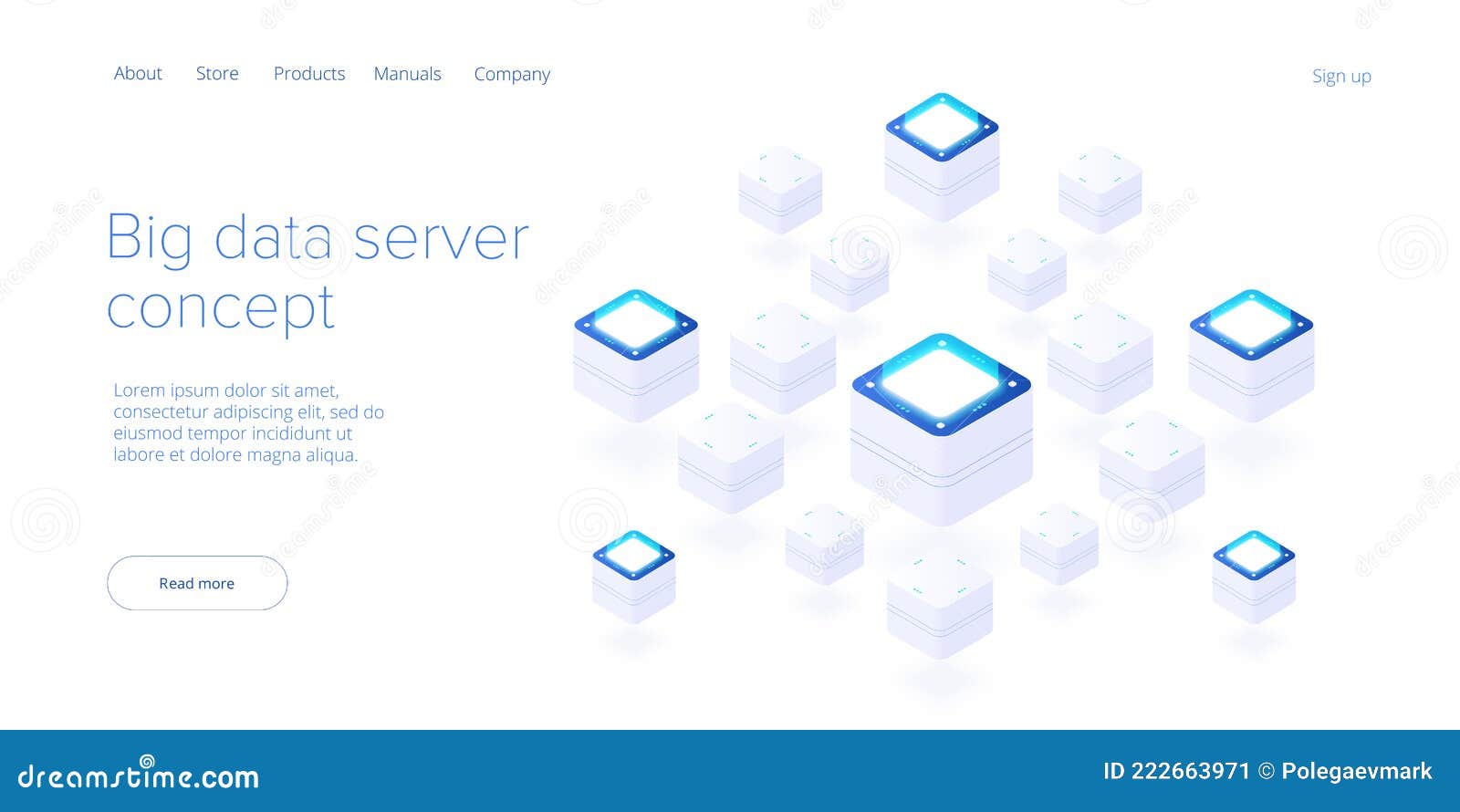 Big Data Technology in Isometric Vector Illustration. Information ...